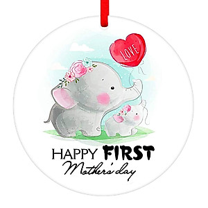 FaCraft First Time Mother Gifts for Mom,3" First Mothers Day Ornament,1st Mothers Day Keepsake Gift for Mom,Mommys,Mother to be,Baby Shower