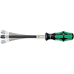 Wera 5028160001 Kraftform 392 Hexagon Flexible Shaft Bitholding Screwdriver, 1/4" Head, 177mm Blade Length, MULTI