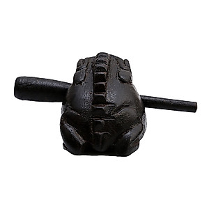ZHAOQI 1.5 Inch Frog Instrument Musical, Wooden Percussion Instruments Desk Accessories of Frog for Cool Music Gifts Ideas Funny Instruments, Black, 6*4*4cm