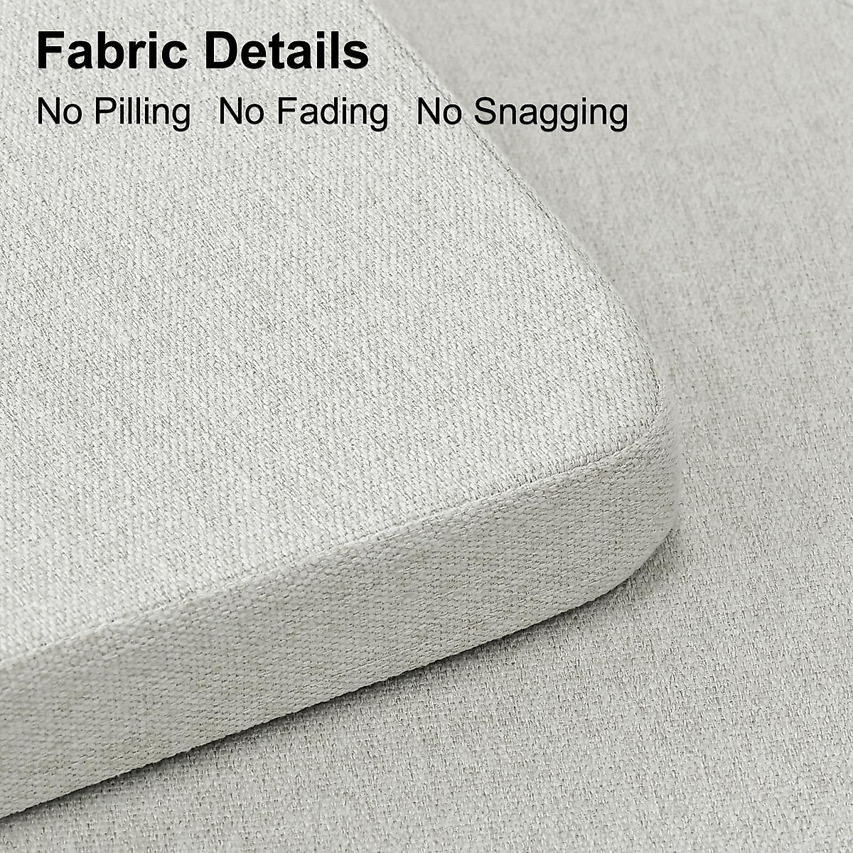 Shinnwa Chair Cushion with Ties for Dining Chairs [17 x 16.5 Inches] Non Slip Kitchen Dining Chair Pad and Seat Cushion with Machine Washable Cover - Off White