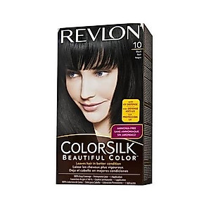 Revlon ColorSilk Beautiful Color Permanent Hair Color 10 Black 1 EA - Buy Packs and SAVE (Pack of 5)