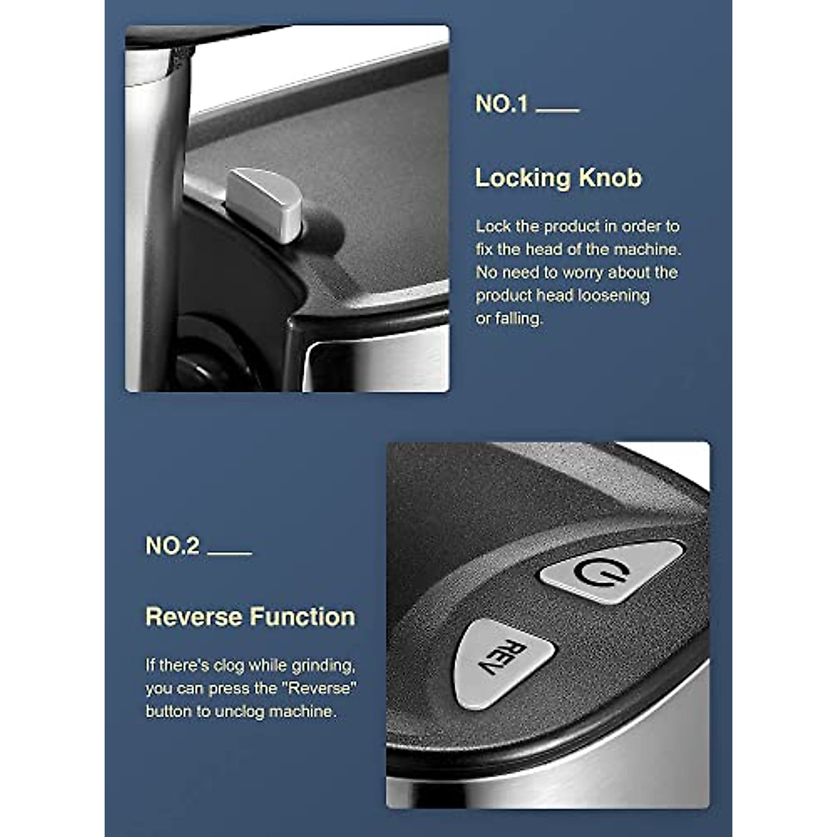 Electric Meat Grinder, Heavy Duty Meat Mincer, Sausage Stuffer Maker, Food Grinder with Sausage & Kubbe Kit, 2 Grinder Plates, Stainless Steel (Black)