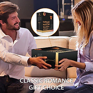 YY Martini Glasses Set of 2-8.5oz Bar Glasses, Crystal Tall Coupe Cocktail Glass with Stem for Martini, Manhattan, Margarita & Cocktails