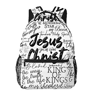 ROSIHODE Christian Backpacks Jesus Cross Laptop Bookbag Computer Bag Hiking Travel Daypack for Women Men