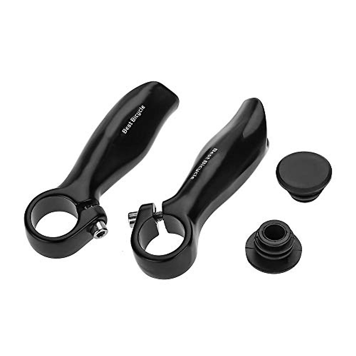 VGEBY1 Bike Handle Bar End, Aluminum Alloy Bar End Handlebar Security Grips Bar Ends Cycling with Stoppers for Road Mountain Bike