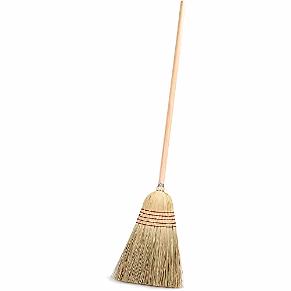 Carlisle 4134967 Warehouse Broom with Wood Handle, 10" Bristle Trim, 1" Height, 1" Width, 55" Length, Corn Blend, Natural
