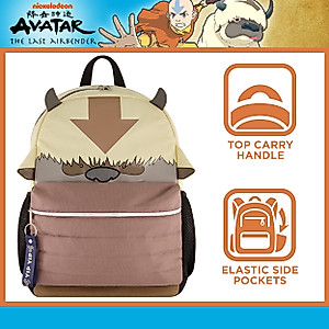 Concept One Avatar The Last Airbender 13 Inch Sleeve Laptop Backpack, Appa Yip Yip Padded Computer Bag for Commute or Travel, Multi, Brown