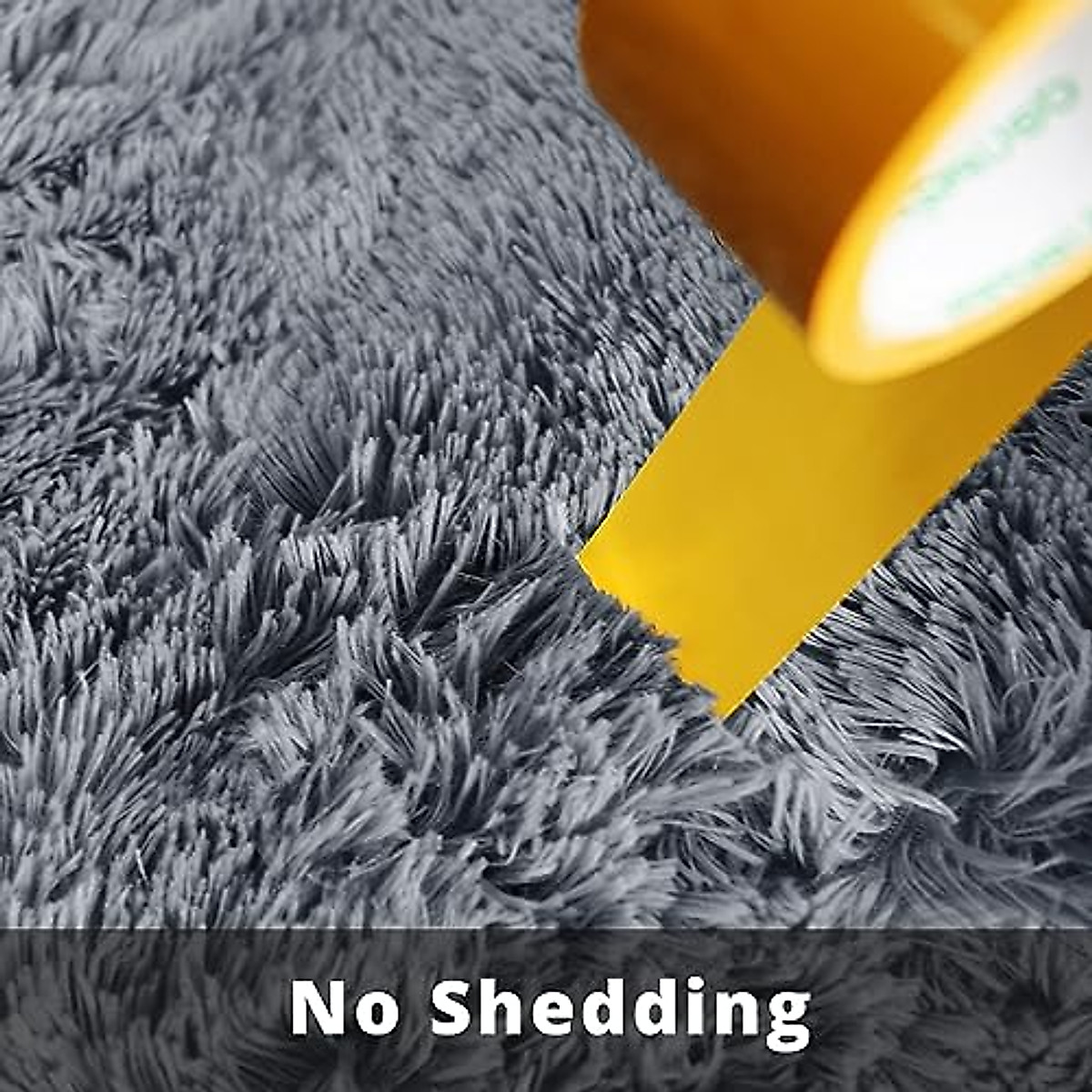 ROCYJULIN Area Rug for Living Room, Area Rugs 8x10 Fluffy Rugs for Bedroom, Non Slip Carpet for Dorm Room, Shag Rug for Playroom, Fuzzy Rug for Kids Room, Large Dark Grey Gray Rug