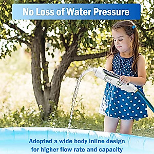 4-Pack Garden Hose Filter for Filling Hot Tub/Spa, Reduces Heavy Metals, Sediment and Odor, Fast Flow Filter Fits Standard 3/4'' Garden Hose Thread