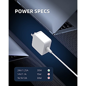 30W AC Charger Fit for Google Nest Audio Smart Speaker Wall Power Supply Adapter Cord