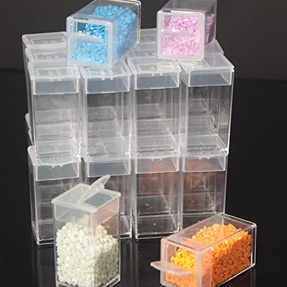 Bulk Diamond Painting Storage Container, Plastic Bottles Sequins Crafts Storage Organizer for Crystal Beads Studs