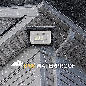 Paideste 2 Pack 20W LED Flood Light Outdoor, 2000LM LED Work Light, IP65 Waterproof Outside Floodlight 6000K Daylight White Super Bright Security Light Fixture for Backyard, Garden, Garage, Playground