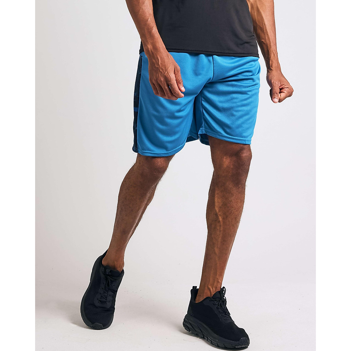 Real Essentials Mens Mesh Shorts Active Wear Athletic Short Men Basketball Pockets Workout Gym Soccer Running Summer Fitness Quick Dry Casual Clothes Sport Training Hiking, Set 4, XL, Pack of 5