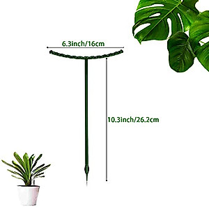 14Pcs Plant Support Plant Stake Half Round Plant Support Ring Garden Flower Support Plant Support Stakes for Tomato, Hydrangea, Indoor Plants, 6.3" Wide X 10.3" High
