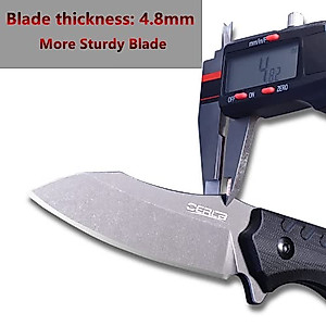 OERLA OLK-039B Tactical Style Outdoor Camping Knife 8.66 Inches Full-Tang 440C Steel Fixed Blade with Kydex Sheath