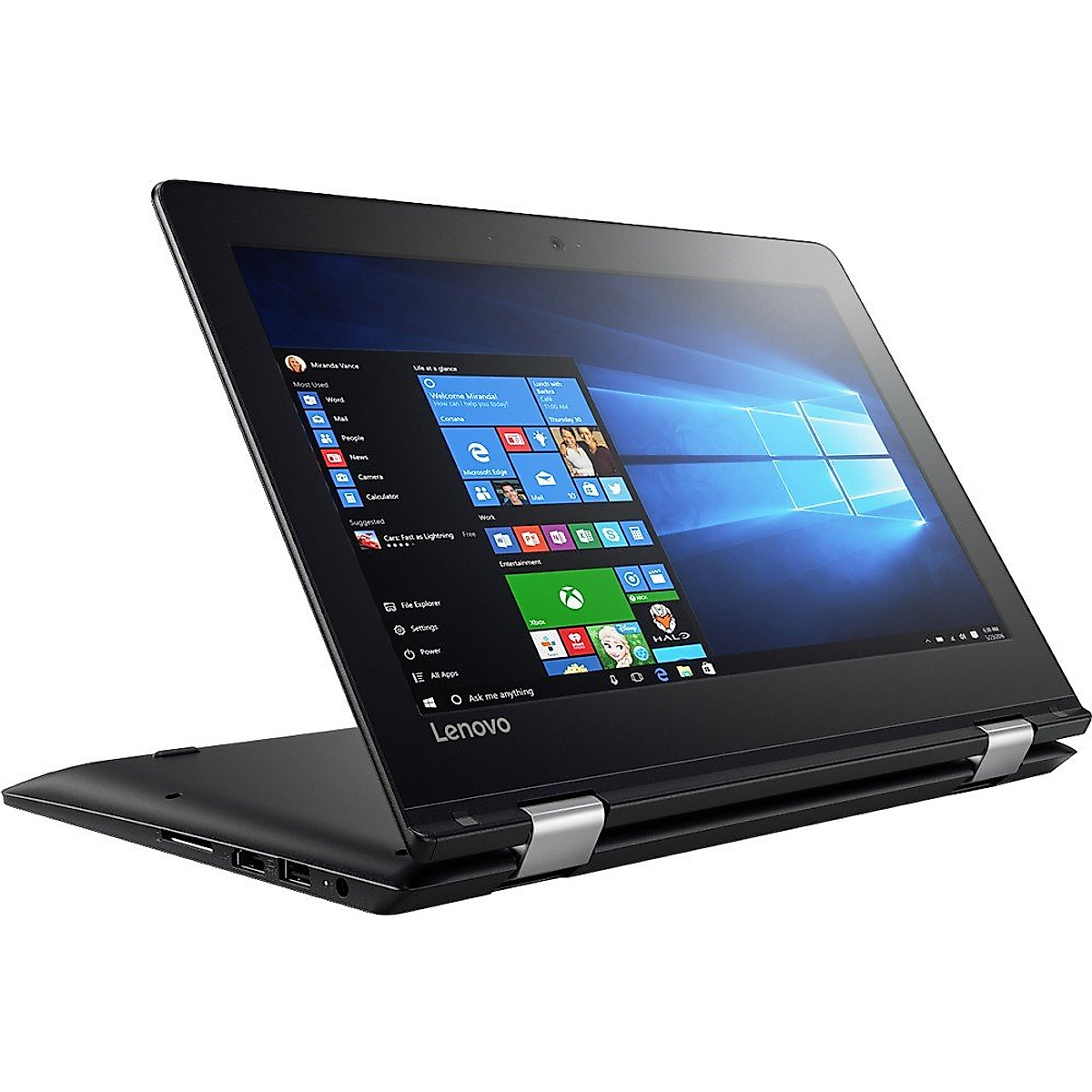 Lenovo - Flex 4 1130 2-in-1 80U30001US 11.6" Touch-Screen Laptop - Intel Celeron - 2GB Memory - 64GB eMMC Flash Memory - Black