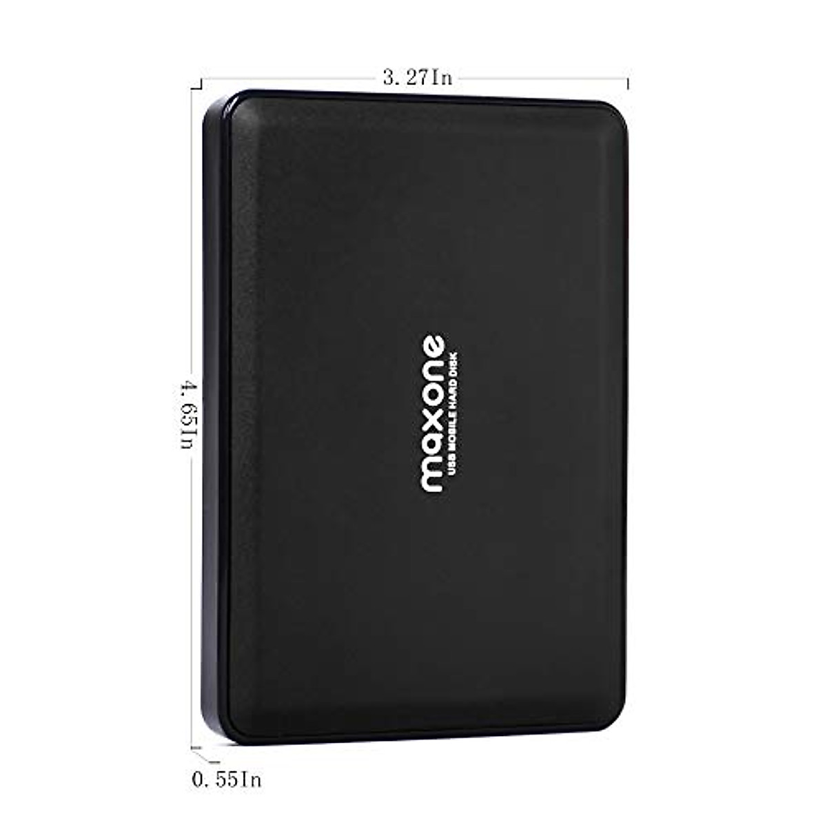 Maxone Portable External Hard Drives 320GB-USB 3.0 2.5'' HDD Backup Storage for PC, Desktop, Laptop, Mac, MacBook, Xbox One, PS4, TV, Chromebook, Windows - Black