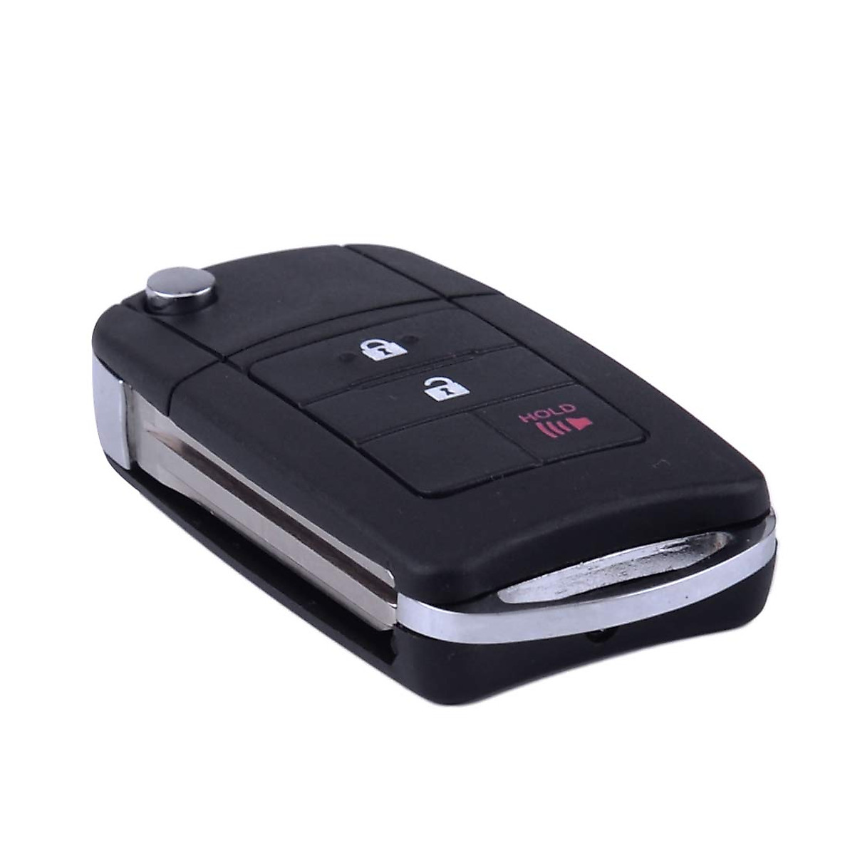 beler 3 Buttons Remodel Remote Flip Folding Key Shell Case Cover Fit For Toyota RAV4