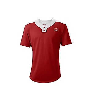 EvoShield Youth E203 2-Button Jersey, Scarlet - Large