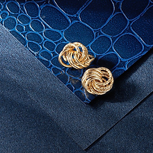 Ross-Simons Italian 14kt Yellow Gold Love Knot Stud Earrings