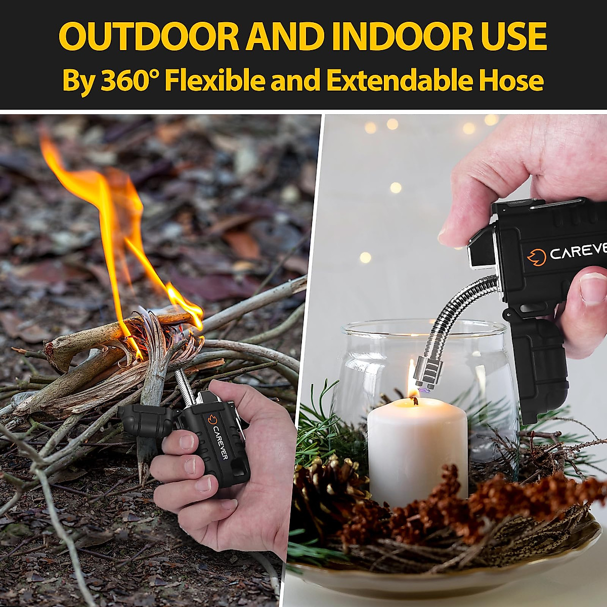 Electric Lighters Waterproof Gifts for Men: 360 Flexible USB Plasma Arc Camping Lighter - Christmas Stocking Stuffers for Adults Him Dad Husband Birthday Flameless Outdoor Grill Hunting Survival Gear