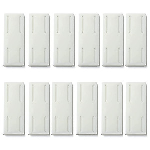 12 Pack Self-Adhesive Desktop Socket Fixer, Adhesive Punch Free Socket Holder Cable Management Punch Free Surge Protector, Desktop Mountable Plug-in Socket Fixer Bracket Stand (12pc-e)