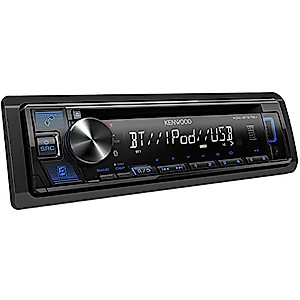 KENWOOD KDC-BT278U CD Car Stereo w/ Bluetooth, Single DIN, App Control & AM/FM Radio, USB Port, AUX Input