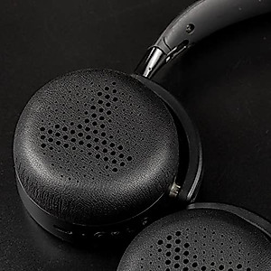 SOULWIT Professional Replacement Ear Pads Cushions for AKG Y500 On-Ear Foldable Wireless Bluetooth Headphones, Earpads with Soft Protein Leather - Black