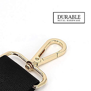 TANOSII Wide Purse Strap Adjustable Handbag Strap Replacement Shoulder Crossbody Strap All Black