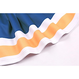 Gigoitly Cheerleader Costume for Girls Blue Cheerleading Outfit for Kids Cheer Up Party Halloween Cosplay Birthday Gifts