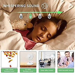 BREEZE LIVING 6 inch Desk Fan, Table Fan Small Electric Clip On Fan with Adjustable Tilt 2 Speed Setting Portable for Home/Office/Bedroom