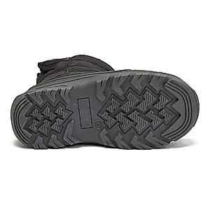 LONDON FOG Jett Waterproof Boys, Girls & Toddler Snow Boots for Kids - Insulated Warm Fleece Lined Girls & Boys Winter Boots - Black, 6 Toddler