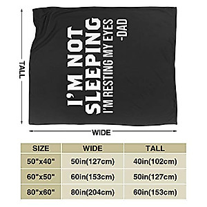 Im Not Sleeping Ultra-Soft Micro Fleece Blanket Anti-Pilling Flannel Sleep Comfort Sofa Blanket