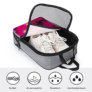 Frcavbin Tropical Avocado And Leaves Travel Shoe Bag Shoes Carrier with Handle and Zipper Foldable Shoe Puches Organizer for Home storage School starts