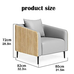 Sofa Couch Faux Leather Living Room Sofa with Throw Pillows Breathable Fabric Sofa Couch Carbon Steel Support Legs High Density High Rebound Sponge Cushions for Living Room Office