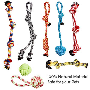 Youngever Dog Rope Toys, Puppy Chew Toys Dog Toys for Medium to Large Dogs (8 Pack)