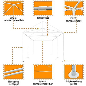 10x30 Outdoor Gazebo Wedding Party Tent White Canopy Pavilion with 8 Removable Sidewalls for Camping Shelter BBQ Cater Events Beach