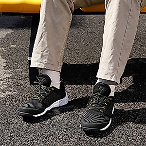 Ortho+rest Men's Orthopedic Shoes Arch Support Sneakers Plantar Fasciitis Walking Shoes (10.5,Black)