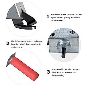 Power Sheet Metal Shear,Metal Sheet Cutter Head for Electric Drill Clippers Scissors,Sheet Metal Cutting Attachment