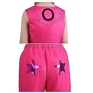 Yaxoiamz Girls Pink Costume Cowboy Costume Hippie Disco Outfits Pink Cowgirl Uniform halloween Pink Series (Pink 1, Medium)