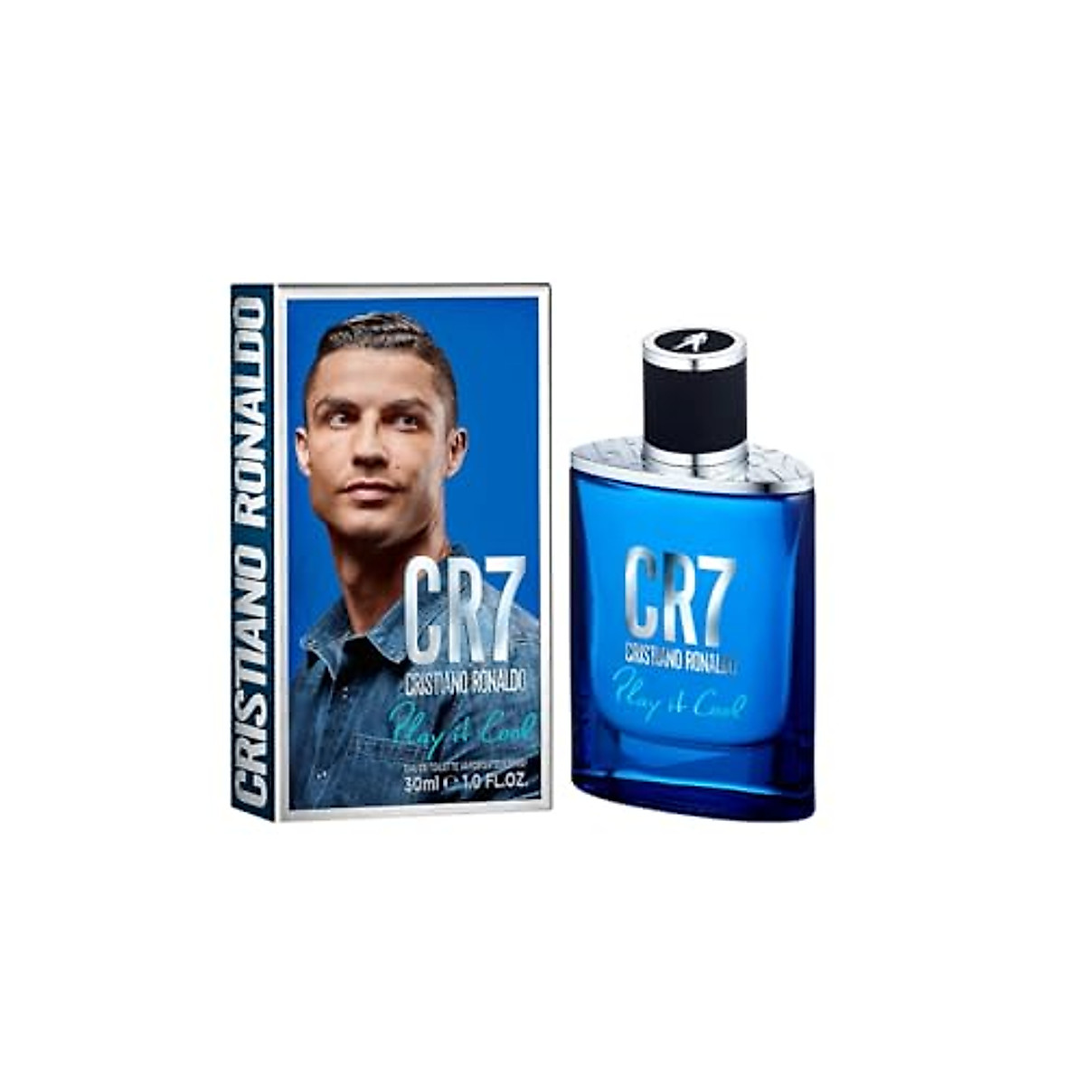 Cristiano Ronaldo CR7 Play It Cool - Blends Bright Citruses And Aromatic Fougere Notes - Fresh, Invigorating And Sensual - Light Enough For Everyday Wear - Masculine Fragrance - 1 Oz EDT Spray