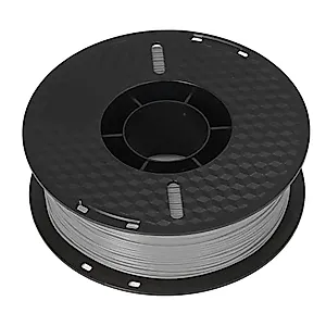 3D Printer Roll Filament, Smokeless Plastic Shell 1kg Spool 1.75mm PLA Print Filament High Accuracy for Industrial Devices(Silver)