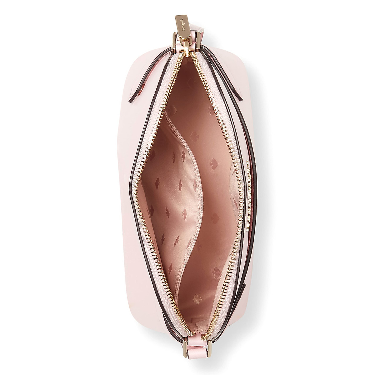 Kate Spade Staci Dome Saffiano Leather Crossbody Bag Purse Handbag, LIGHT CREPE