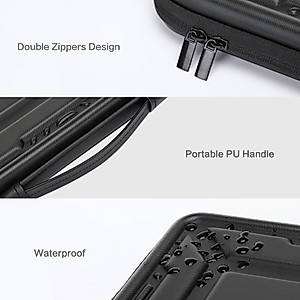 MOSISO Hard Shell Laptop Case Compatible with MacBook Air 13 M2 A2681 A2337 A2179 A1932/Pro 13 M2 M1 A2338 A2251 A2289 A2159 A1989 A1706 A1708, Symmetric Geometric Laptop Bag with Strap, Black