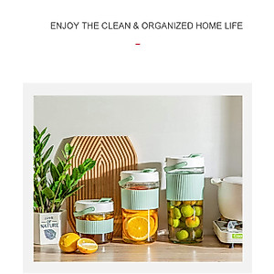 Home Legion multipurpose glass pickle jar with strainer 1 pieces small for kitchen 900ml green