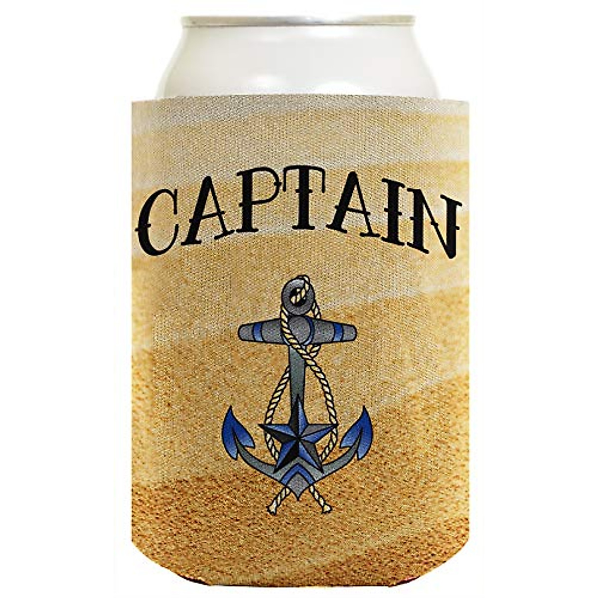 Boating Gift Captain and First Mate 2 Pack Sandy Beach Ocean Shore Can Coolies