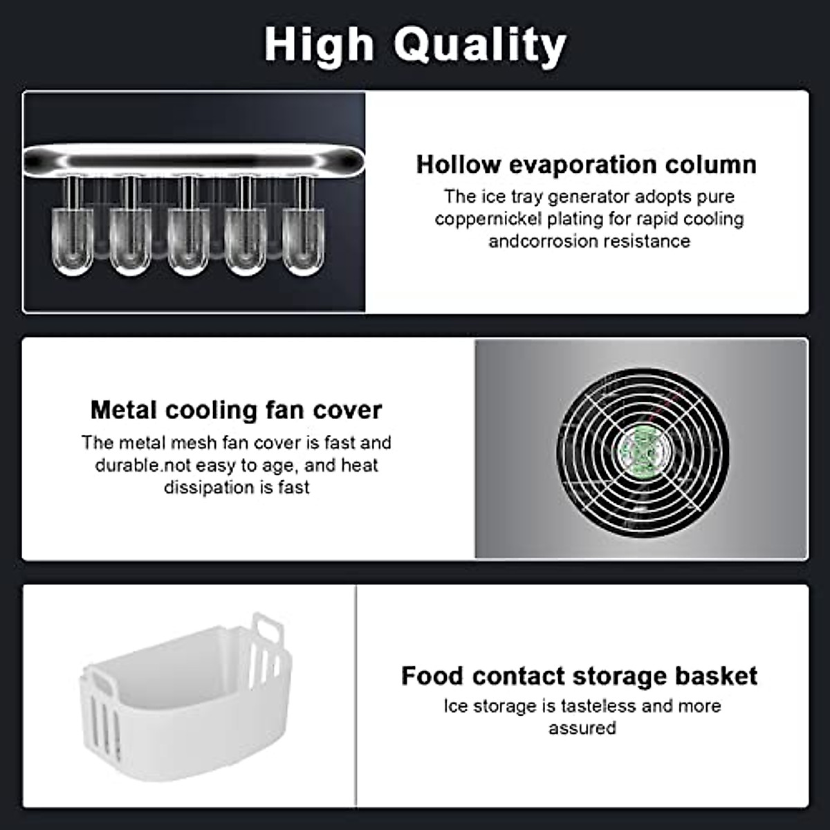 Ice Maker Countertop - 35Lbs/24H Auto Self-Cleaning, 18 Bullect Ice Cubes in 12 Mins, Portable & Compact Ice Maker Machine with Ice Scoop & Baske for Home/Kitchen/Party/Camping,Silver