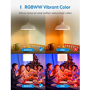 meross Smart Light Bulb, BR30 Flood WiFi LED Bulbs Compatible with Apple HomeKit, Alexa, Google Assistant & SmartThings, Dimmable E26 Multicolor 2700K-6500K RGBCW, 1300 Lumens 100W Equivalent, 1 Pack