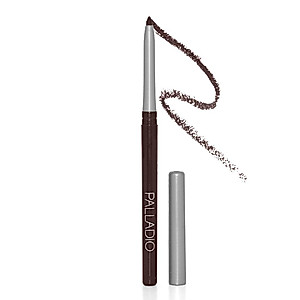 Palladio Retractable Waterproof Eyeliner, Eggplant, Creamy, Slip Twist Up Pencil Eye Liner, Smudge Proof Long Lasting Application, No Sharpener Required