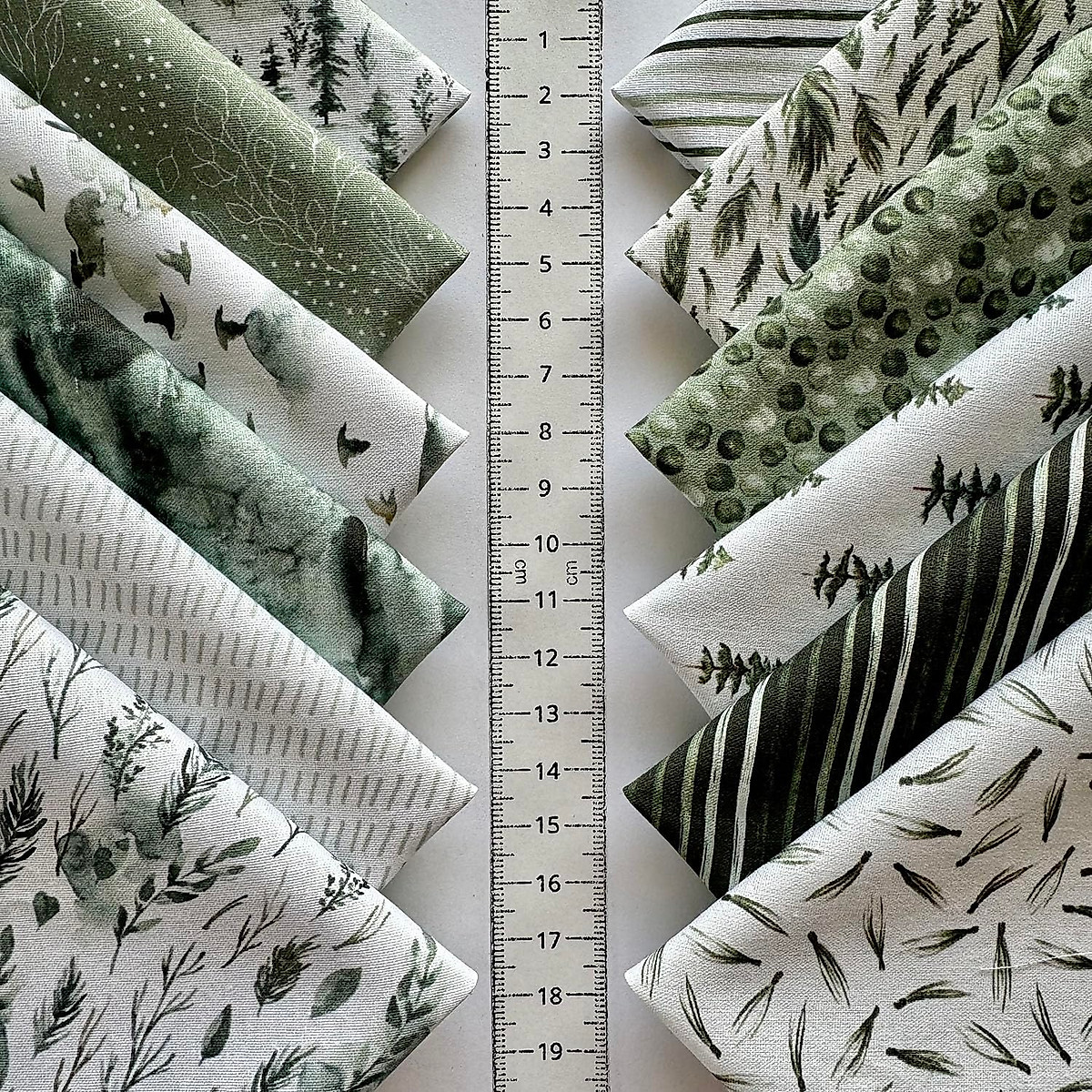 Precut Quilting Fabric Squares – 100% Cotton 60pcs 8 x 8 inches (20cm x 20cm) Sewing Fabric Bundle for Patchwork and Crafts, Turkish Cotton (Eco Style, #10)